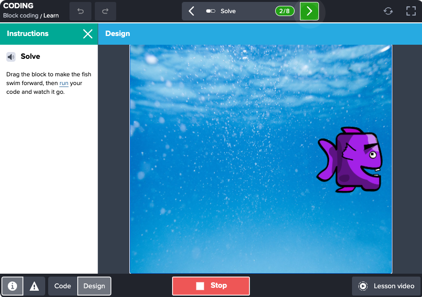 A closer look at Block Coding and the Create 'free coding' area ...